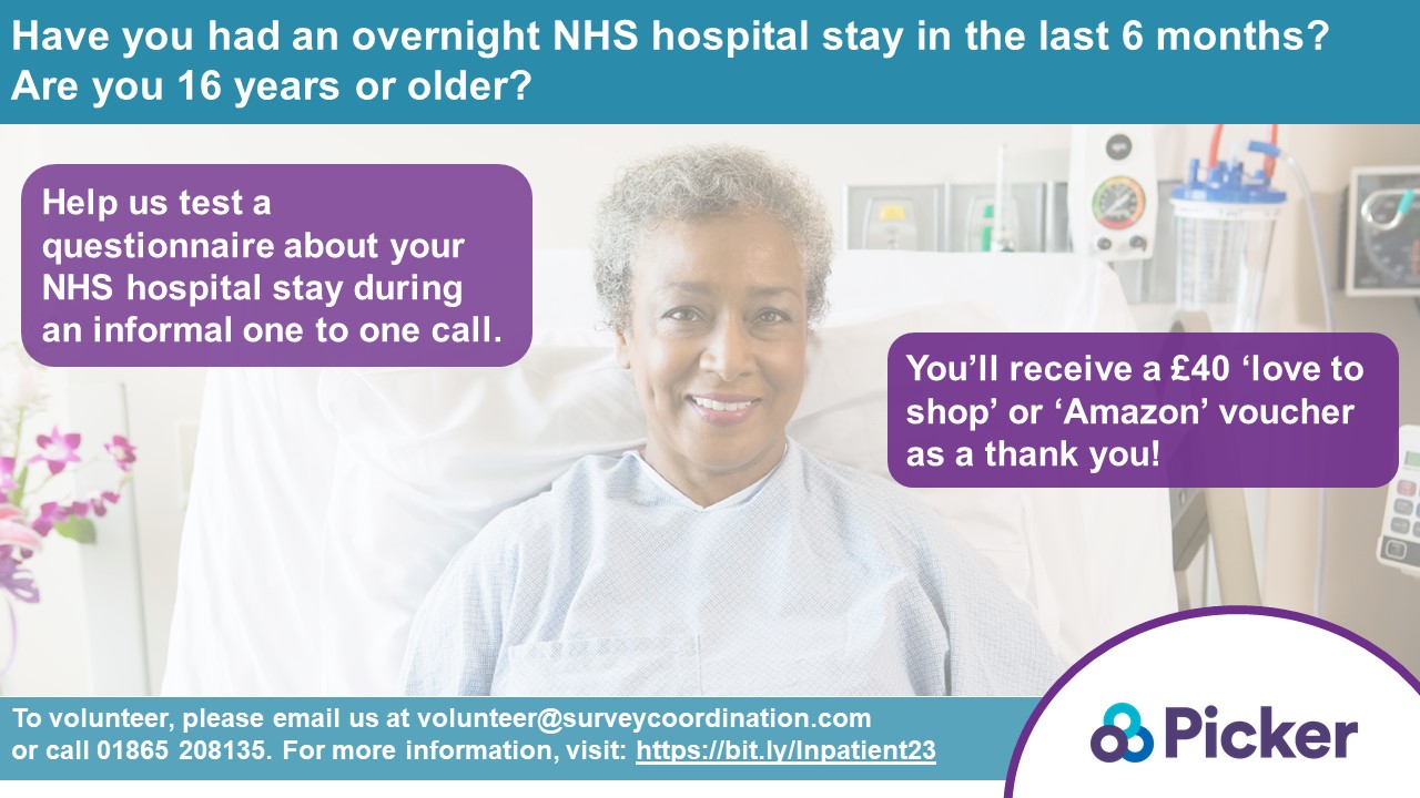 Share your experiences of NHS Inpatient services - Picker